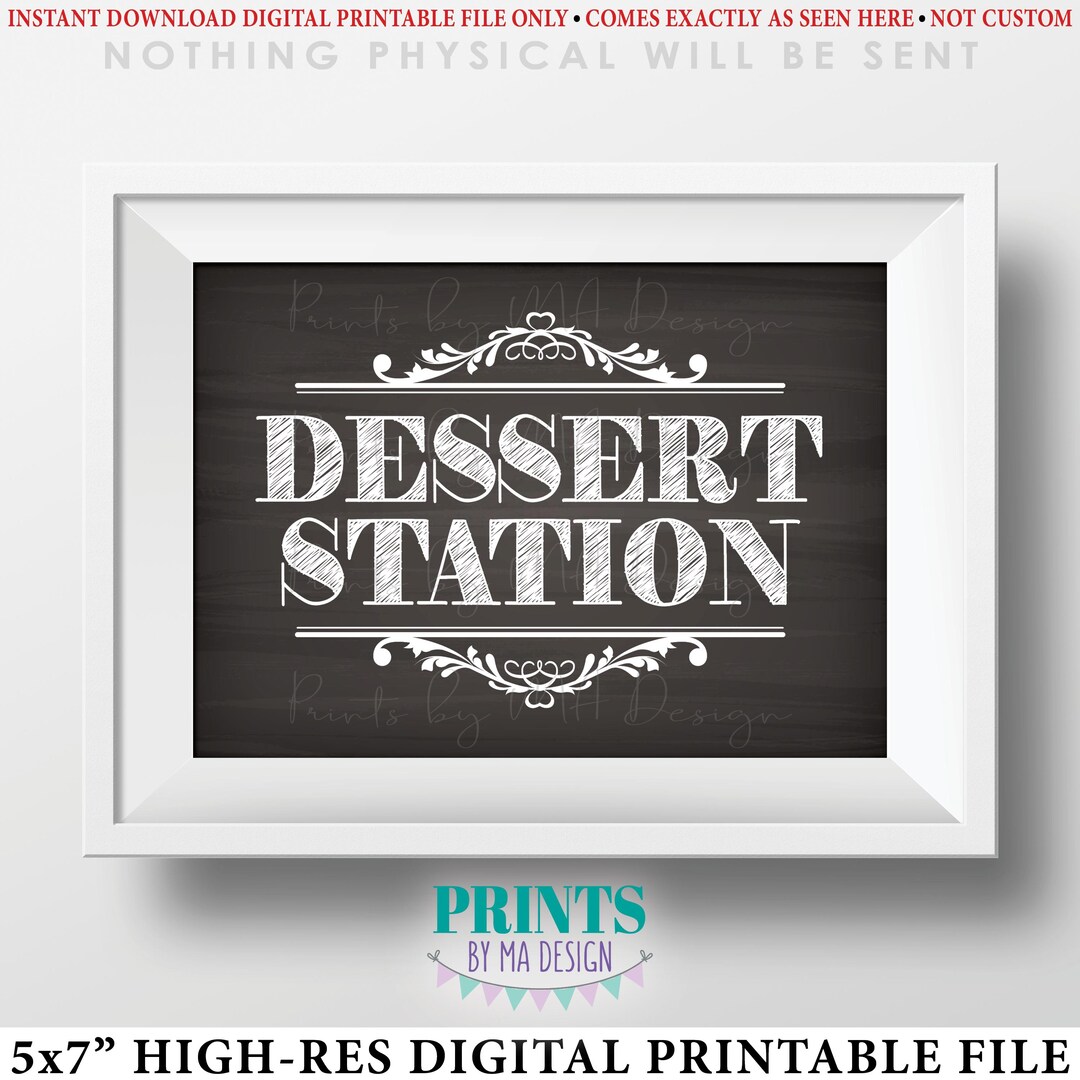 Dessert Station Sign, Take a Treat, Candy Bar, Dessert Bar, Cake ...