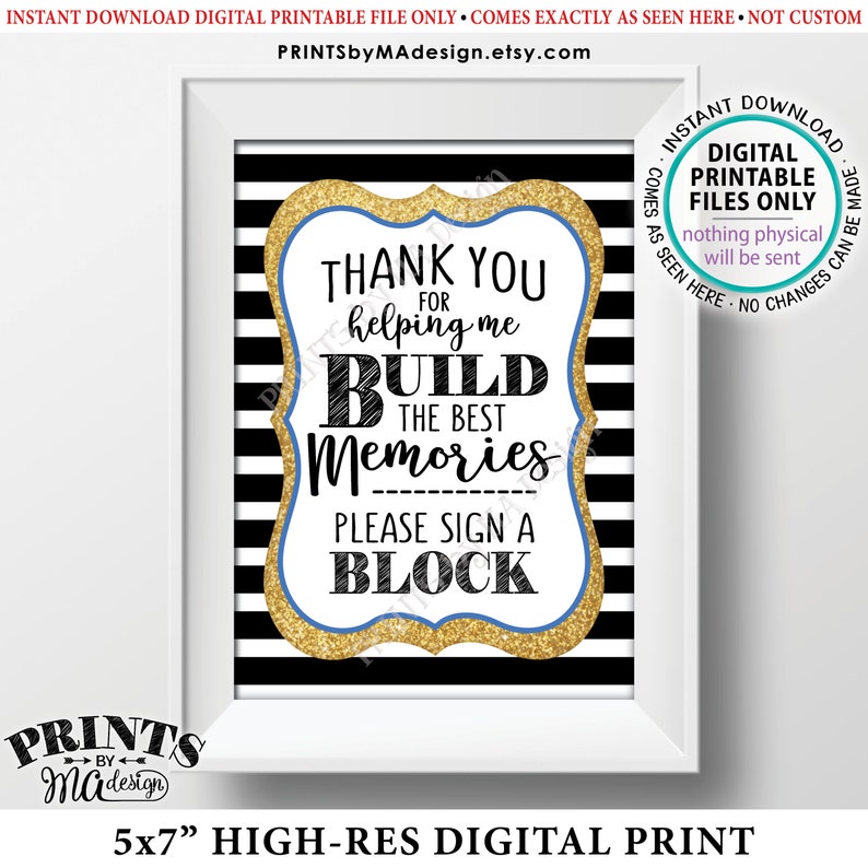 Sign a Block Sign Thank You for Helping Me Build Memories - Etsy