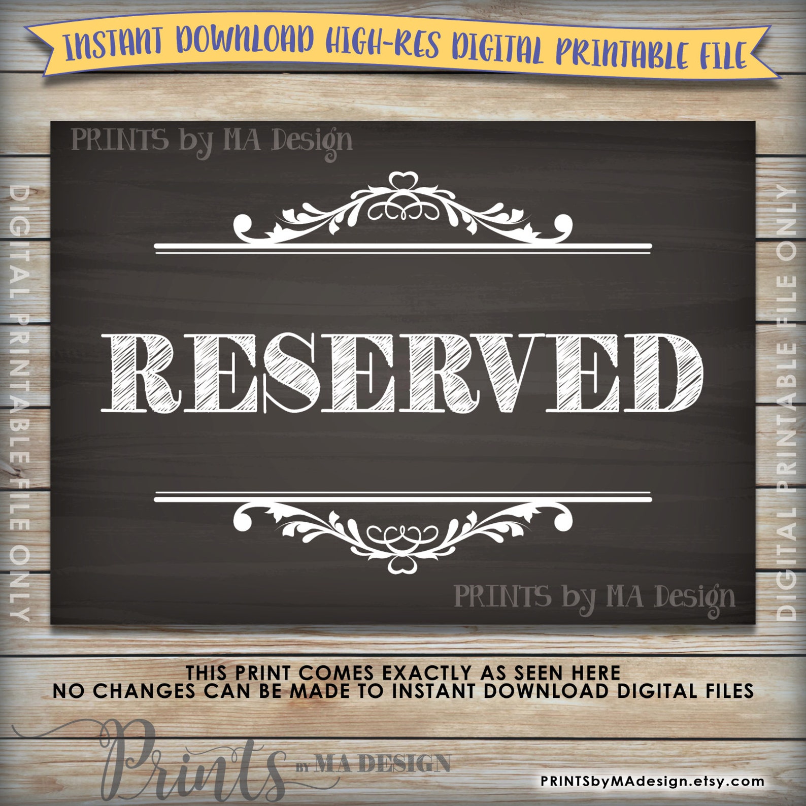 Reserved Sign, Reserved Seats, Saved Section or Area, Reserved Table ...
