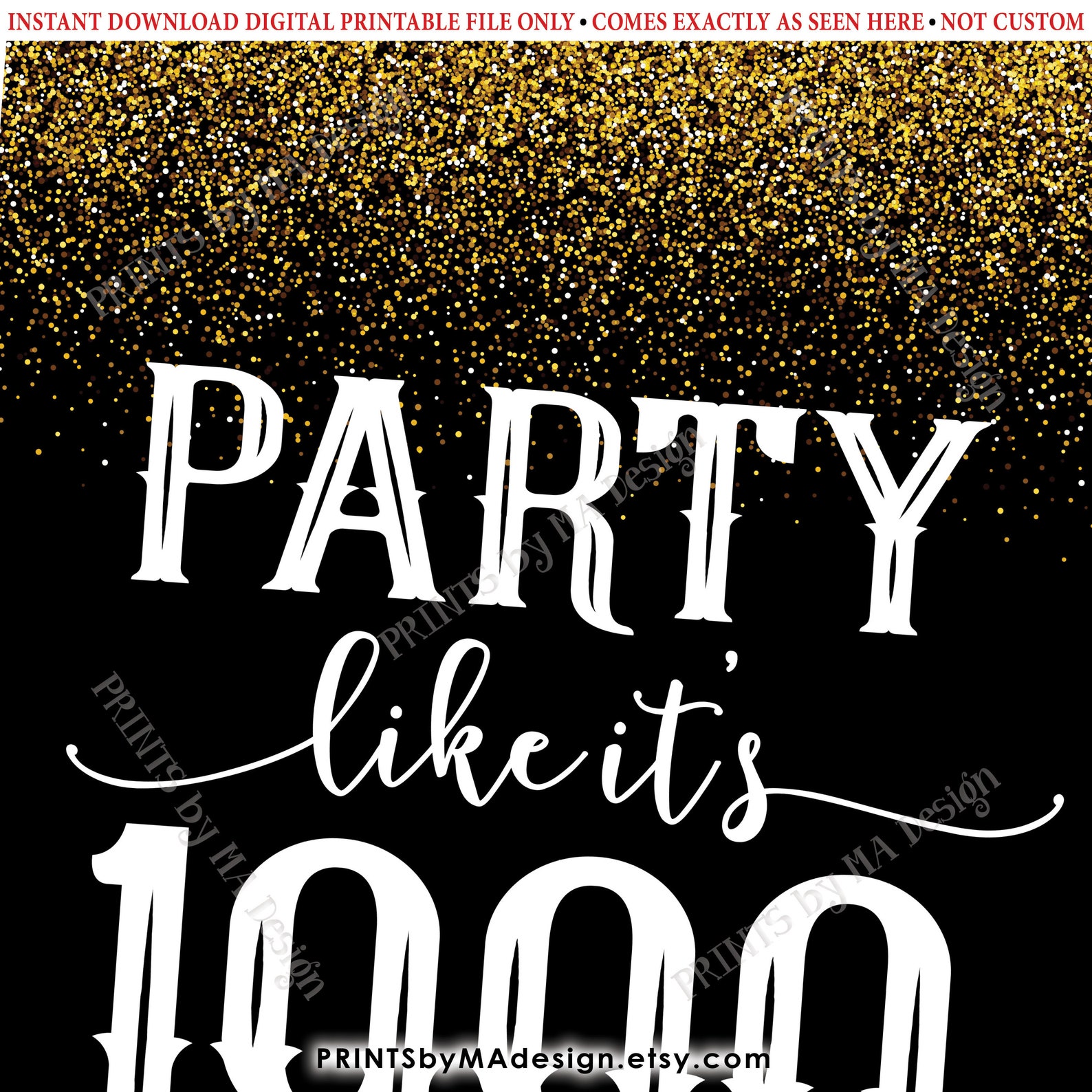 Party Like It's 1999 Birthday Party Sign, 1999 Reunion Decoration ...