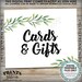 Greenery Cards and Gifts Sign Wedding Greenery Cards & Gifts - Etsy