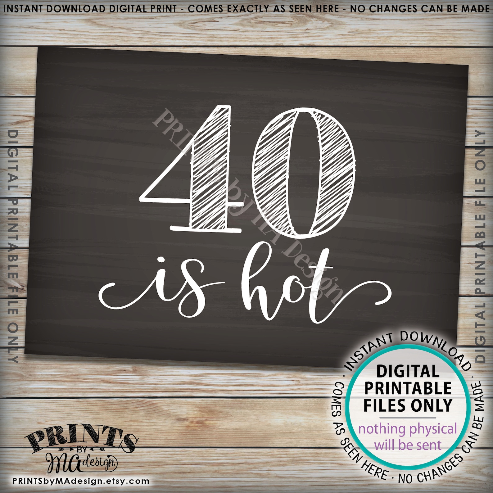 40th Birthday Signs 40 Sucks Rocks Blows Can Kiss It is | Etsy