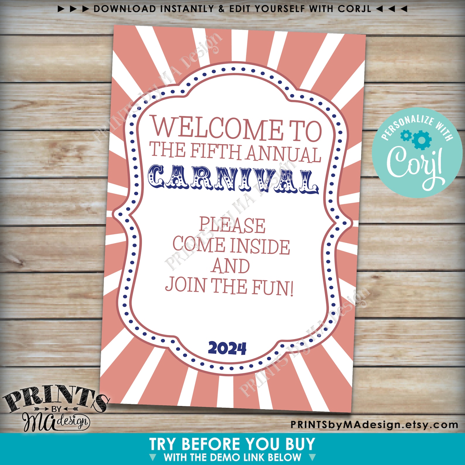 Custom Carnival Signs Carnival Theme Party Circus Birthday - Etsy