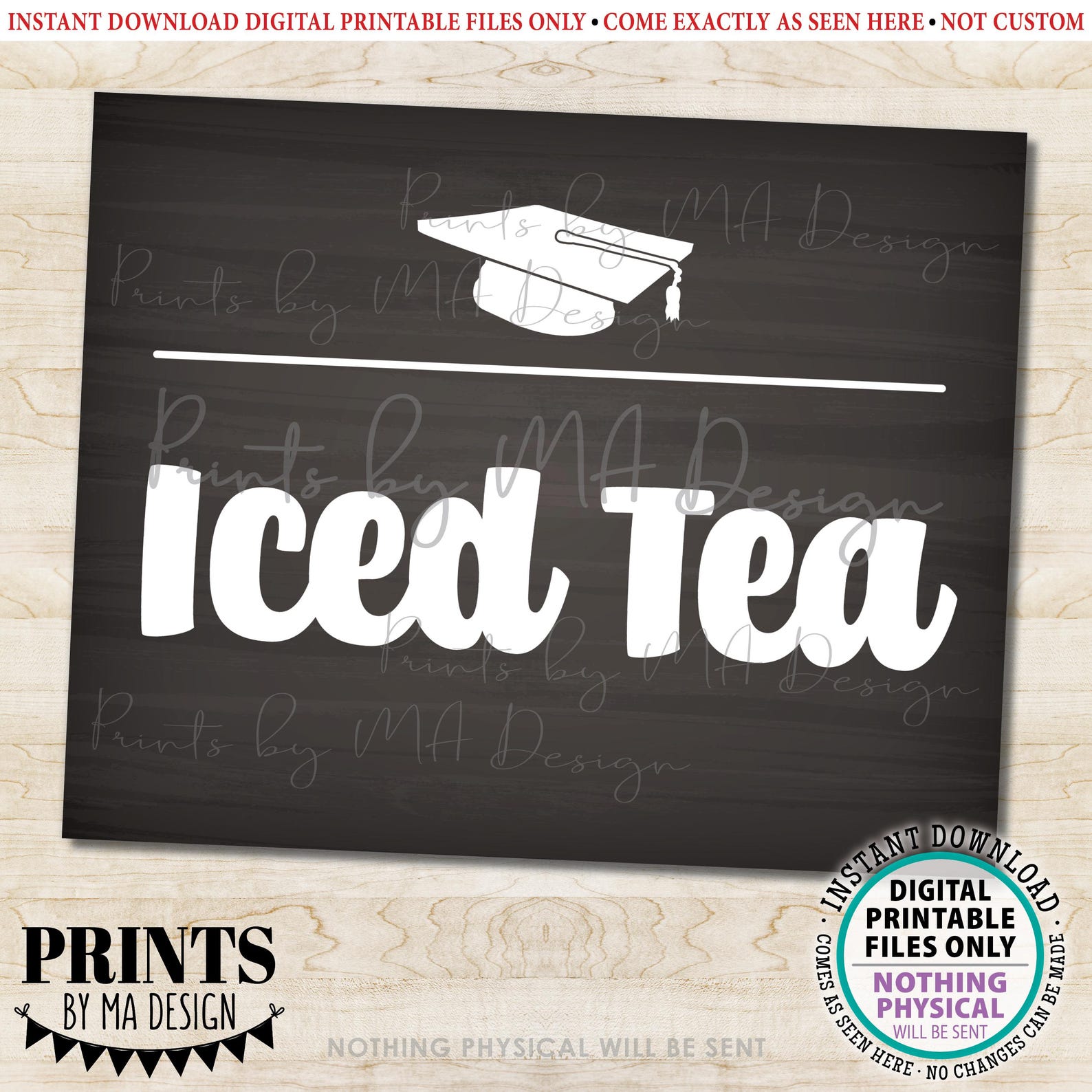 Beverage Station Signs, Graduation Party Drinks, Sparkling Water Iced ...