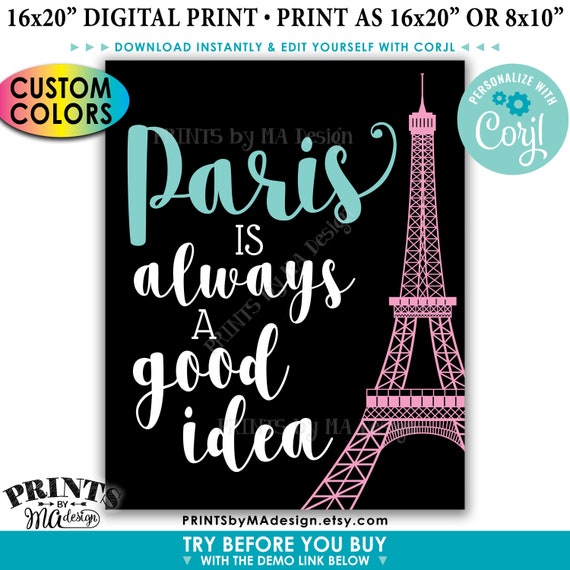 Printable Paris Signs