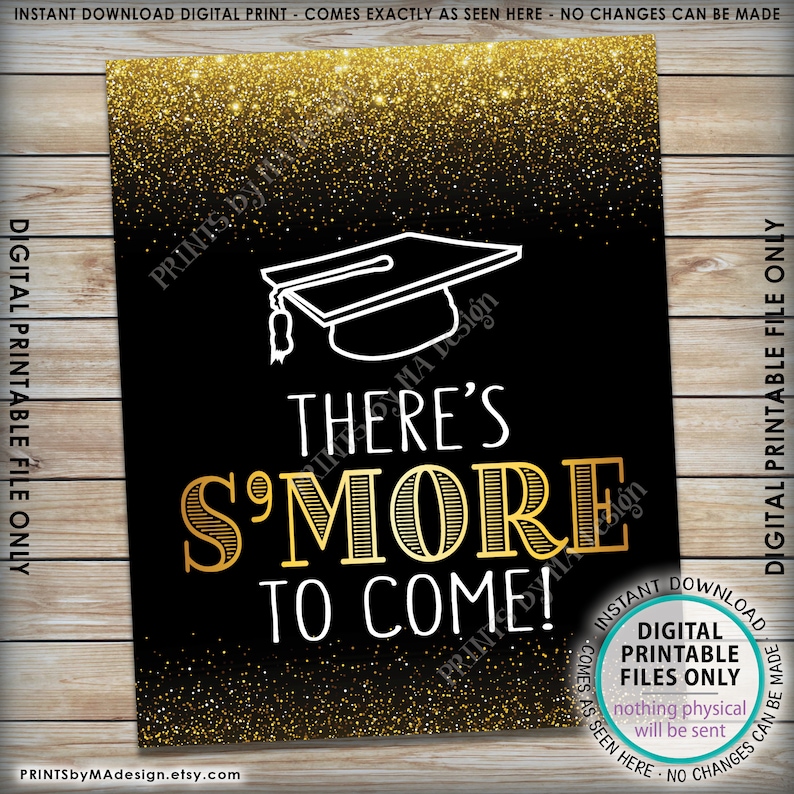 Graduation S'more Sign There's Smore to Come | Etsy