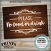Please No Food or Drink Sign, No Food Sign, Keep Food Out, Rules for ...