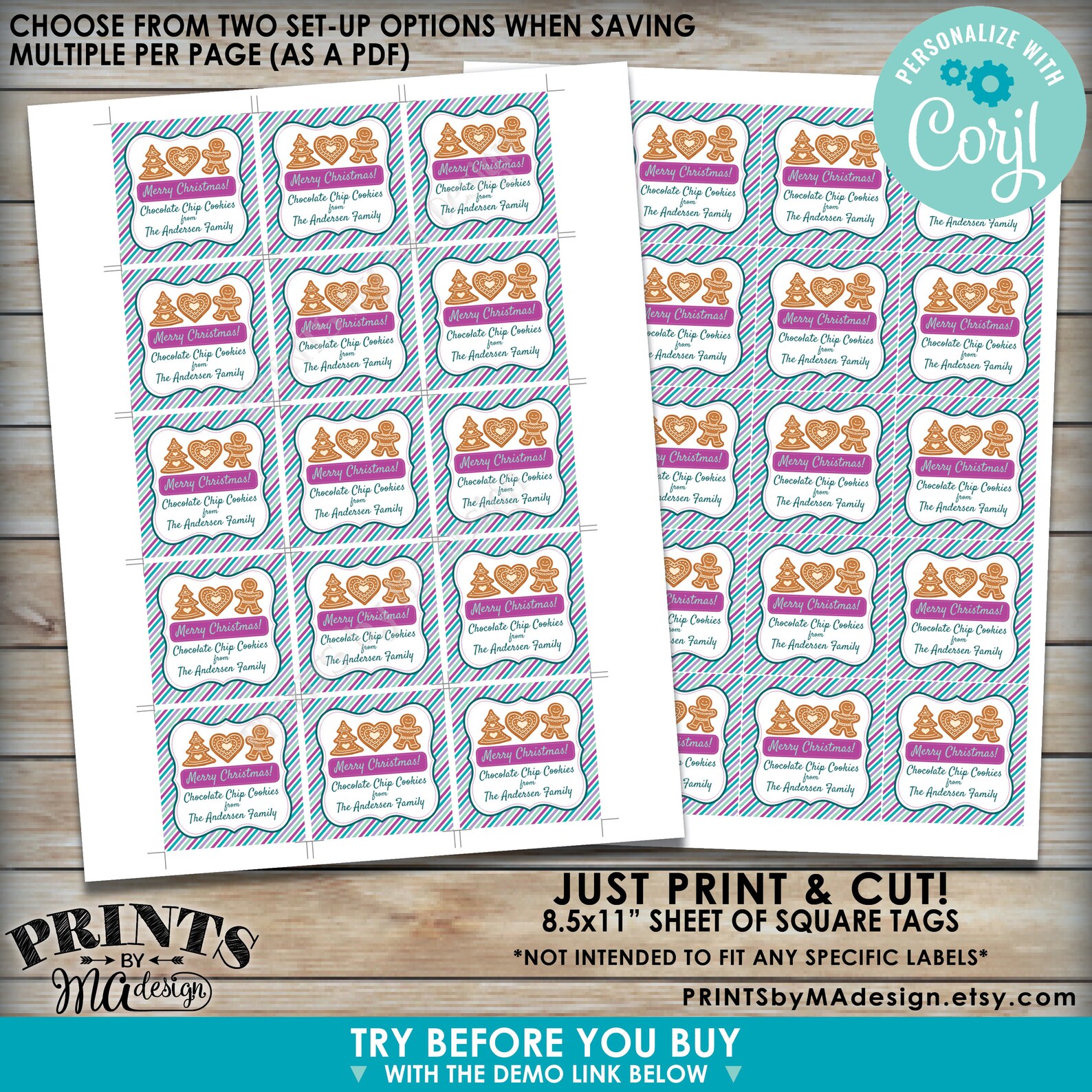 Christmas Cookie Bakery Tags From the Kitchen Of Custom - Etsy