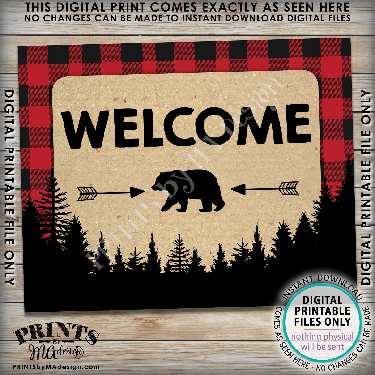 Lumberjack Welcome Sign Welcome Christmas Party Decor Black - Etsy