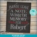 Please Leave a Note Wish or Memory Sign, Write a Message Sign ...