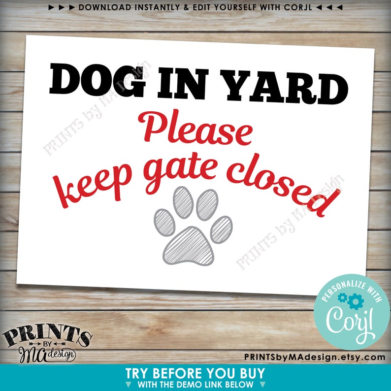 Editable Pet Paw Print Sign Pet Treat Display Custom - Etsy