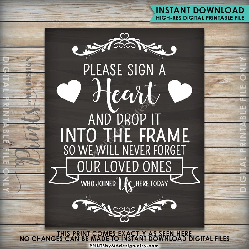 Guestbook Hearts Sign, Sign a Heart, Guest Book Alternative, Wooden ...