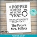 Bridal Shower Sign, He Popped the Question & She Said Yes Wedding ...