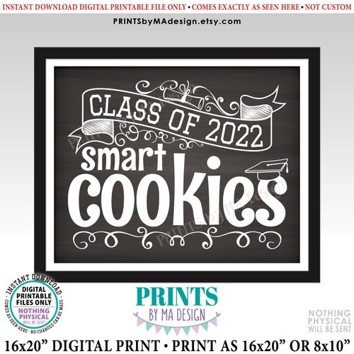 Instant 'ONE SMART COOKIE' Printable Graduation Sign - Etsy