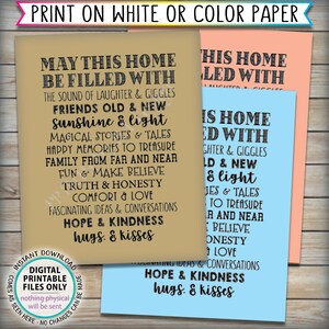 May This Home Be Filled With Sign, Laughter Giggles Family Friends ...
