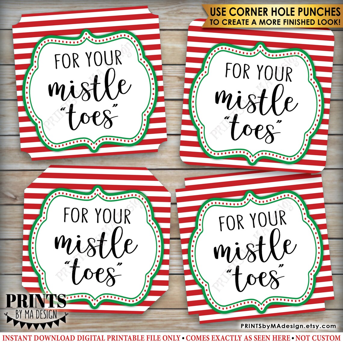 For Your Mistle toes Nail Polish Gift Tag Xmas - Etsy