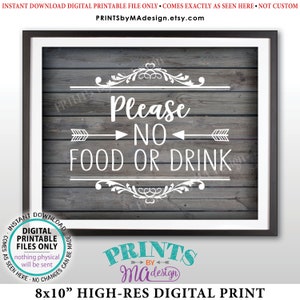 Please No Food or Drink Sign, No Food Sign, Keep Food Out, Rules for ...