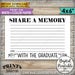 Share a Memory With the Grad, Graduation Party, Share Memories, Write a ...