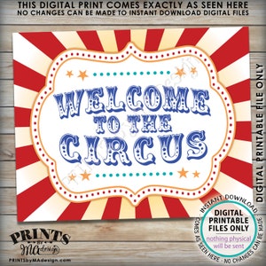Welcome to the Circus Sign, Circus Theme Party, Festival, Greatest Show ...