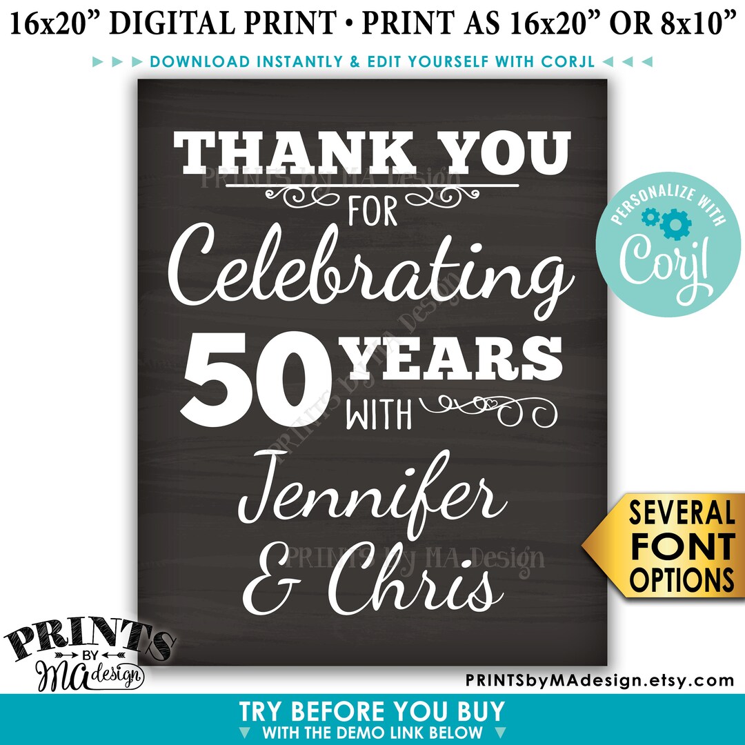 Letrero de fiesta de aniversario, gracias por celebrar, estilo pizarra ...