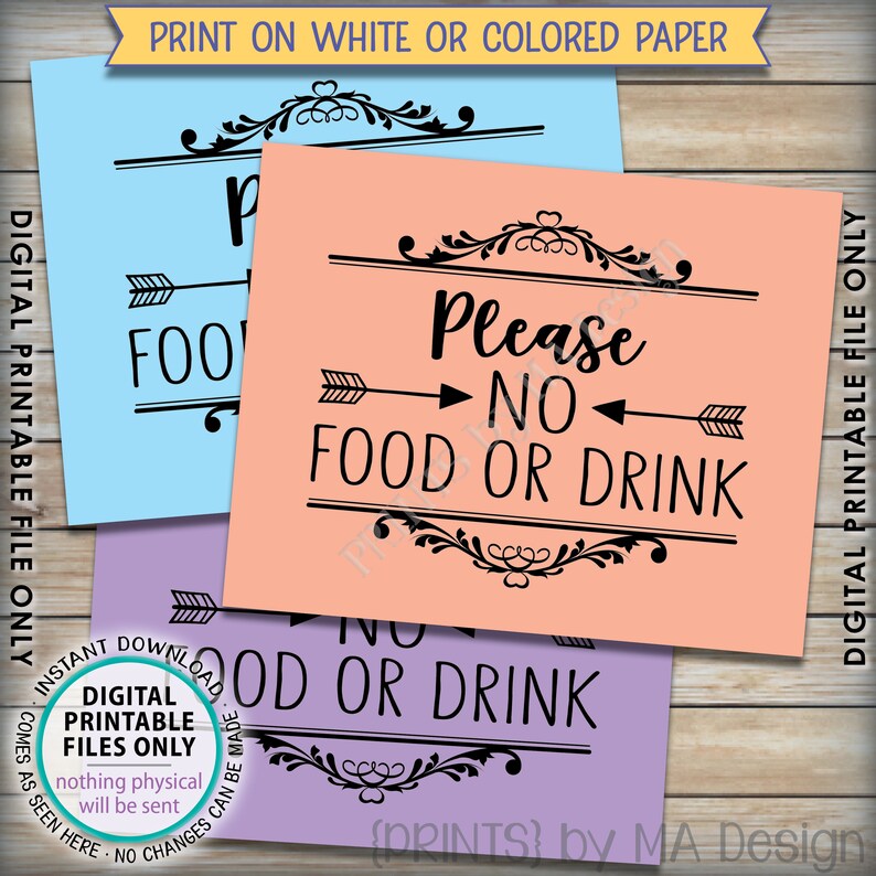 Please No Food or Drink Sign No Food Sign Keep Food Out - Etsy