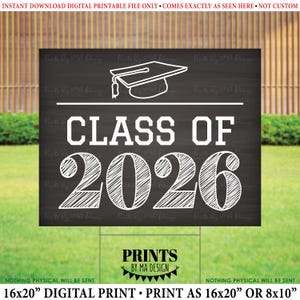 Class of 2026 Sign, High School Graduation in 2026, College Grad ...