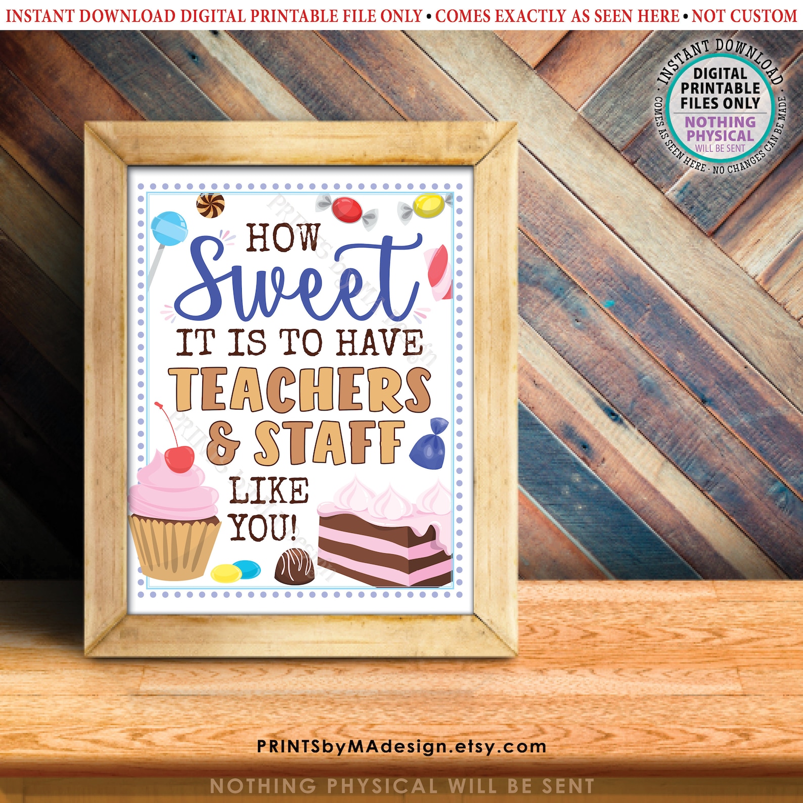 Sweet Treat Teacher Appreciation Sign How Sweet It is to Have - Etsy