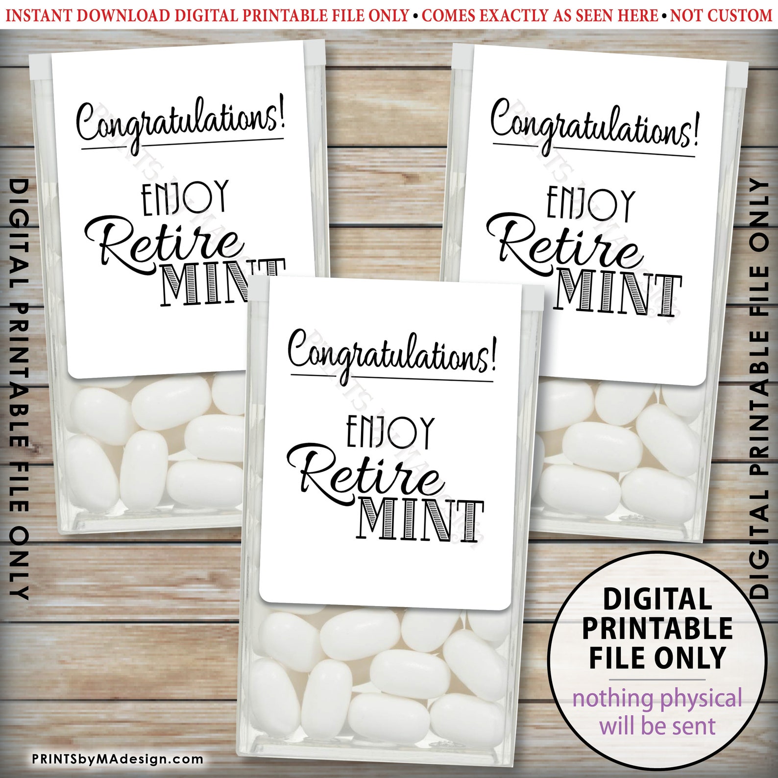 Retirement Party Tic Tac Labels Retire MINT Stickers Tic - Etsy