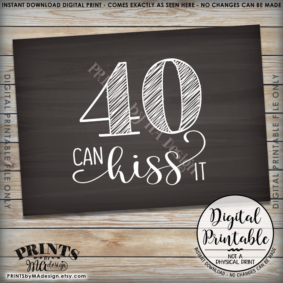 40th Birthday Signs, 40 Sucks 40 Blows 40 Can Kiss It, Fortieth ...