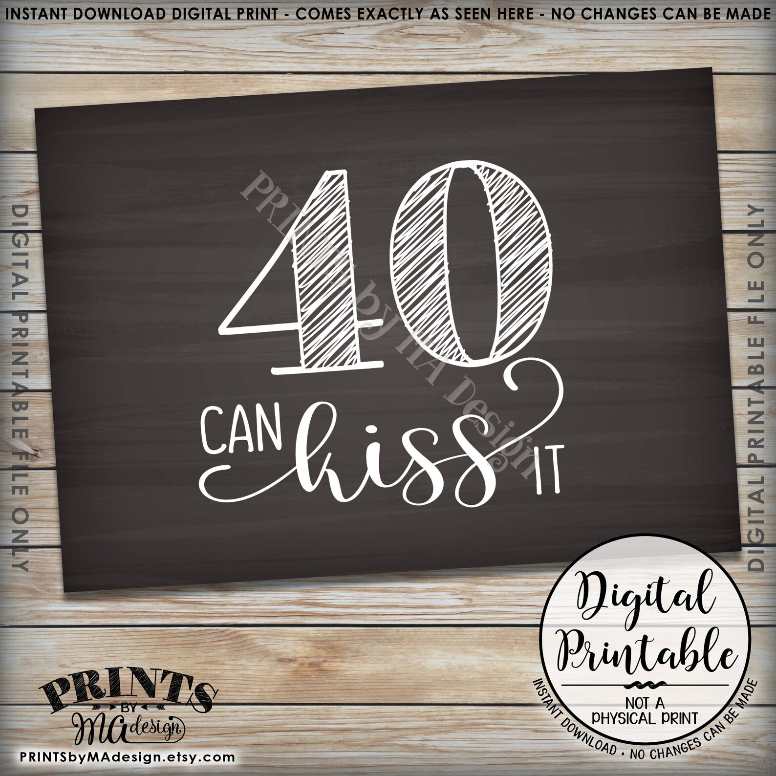 40th Birthday Signs, 40 Sucks 40 Blows 40 Can Kiss It, Fortieth ...