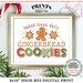 Gingerbread Cookies Sign Baked Fresh Daily Christmas Cookies | Etsy