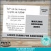 Editable Postcard Back Side of Postcard Backside, Add Your Own Text ...