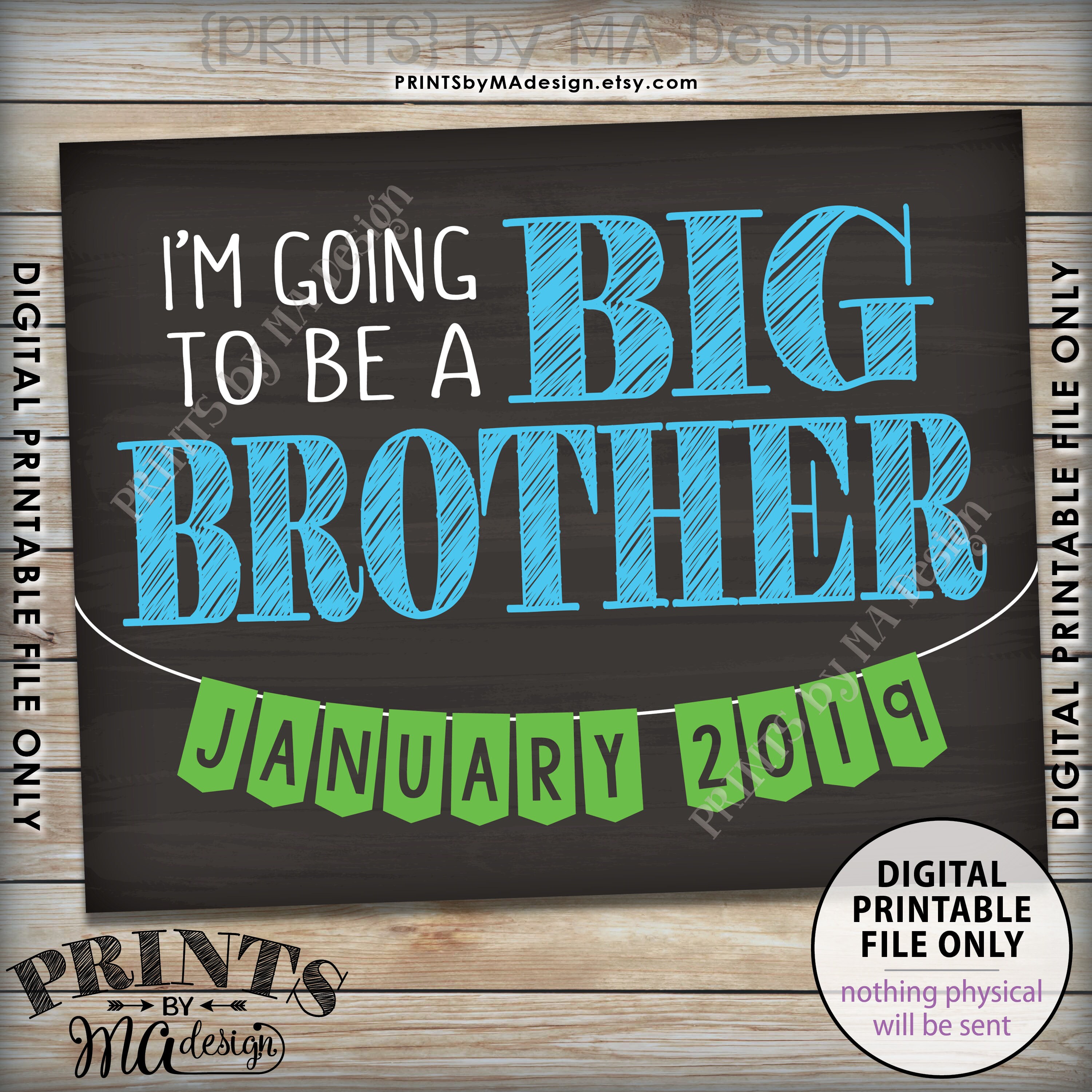 I'm Going to Be a Big Brother Baby #2 Pregnancy Announcement, Promoted ...
