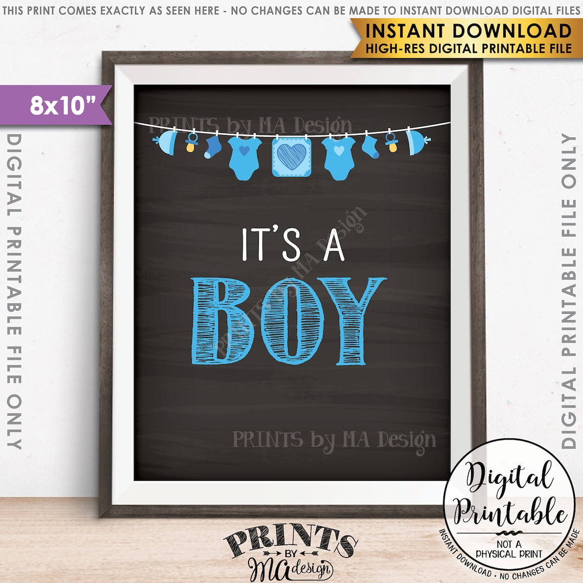 It's a BOY Sign It's a Boy Gender Reveal Sign | Etsy