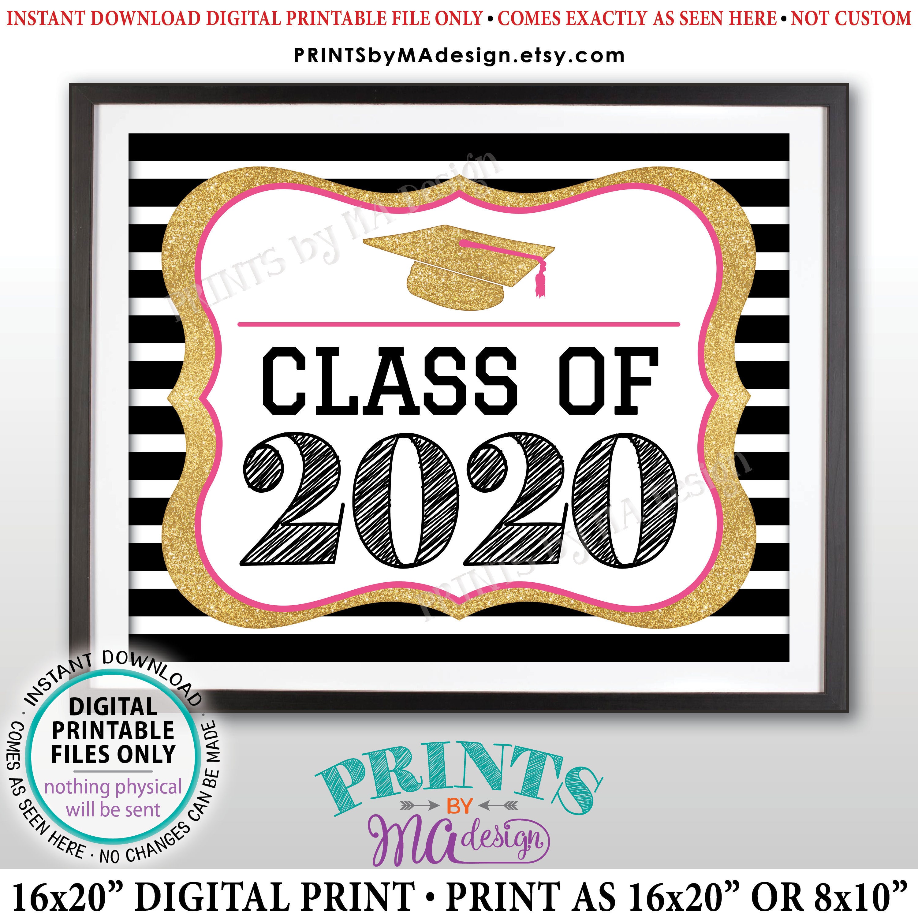 Class of 2020 Sign, 2020 High School Graduation Party, 2020 College ...