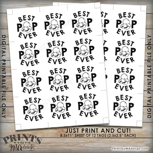 Best Pop Ever Popcorn Tags, Father's Day Gift Cards, Popcorn Favors ...