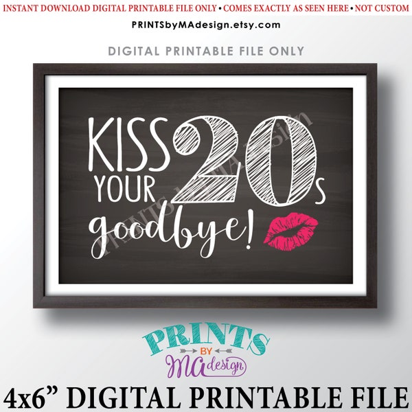 Kiss Your 20s Sign - Etsy
