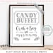 Candy Buffet Sign, Grab a Bag & Enjoy Some Treats Sign, Candy Bar ...
