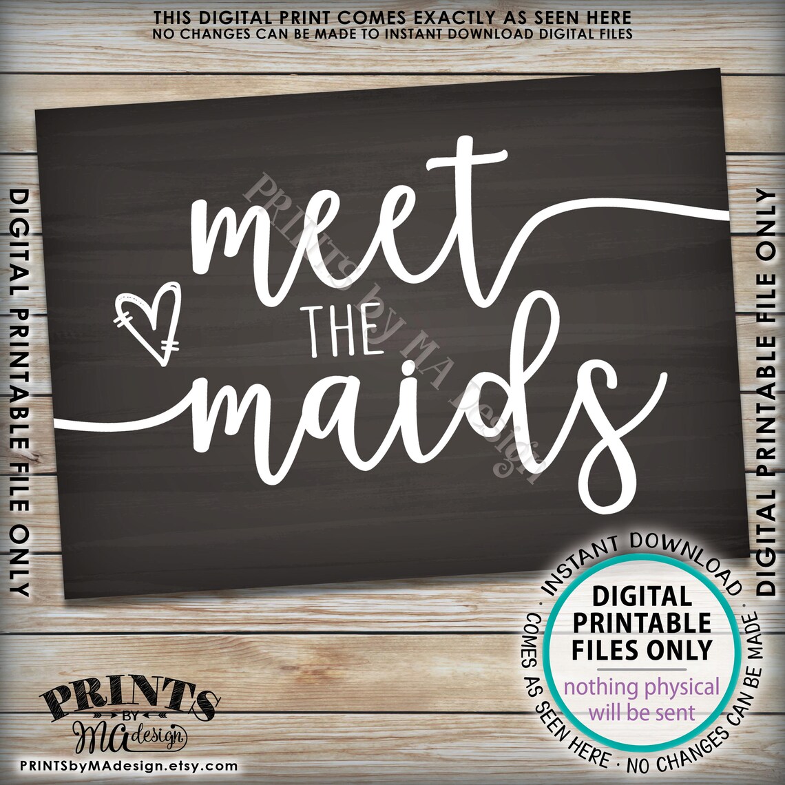 Meet the Maids Sign Maids Wedding Sign Meet the Bridesmaids | Etsy