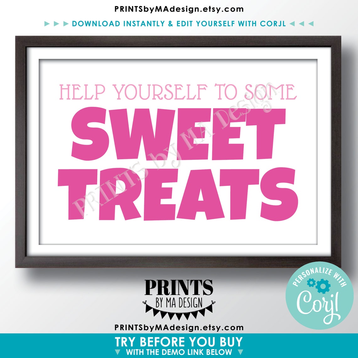 Editable 4x6 Landscape Cards/signs, Choose Your Text & Text Colors, up ...