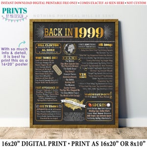 Back in 1999 Poster Board, Flashback to 1999, Remember the Year 1999 ...