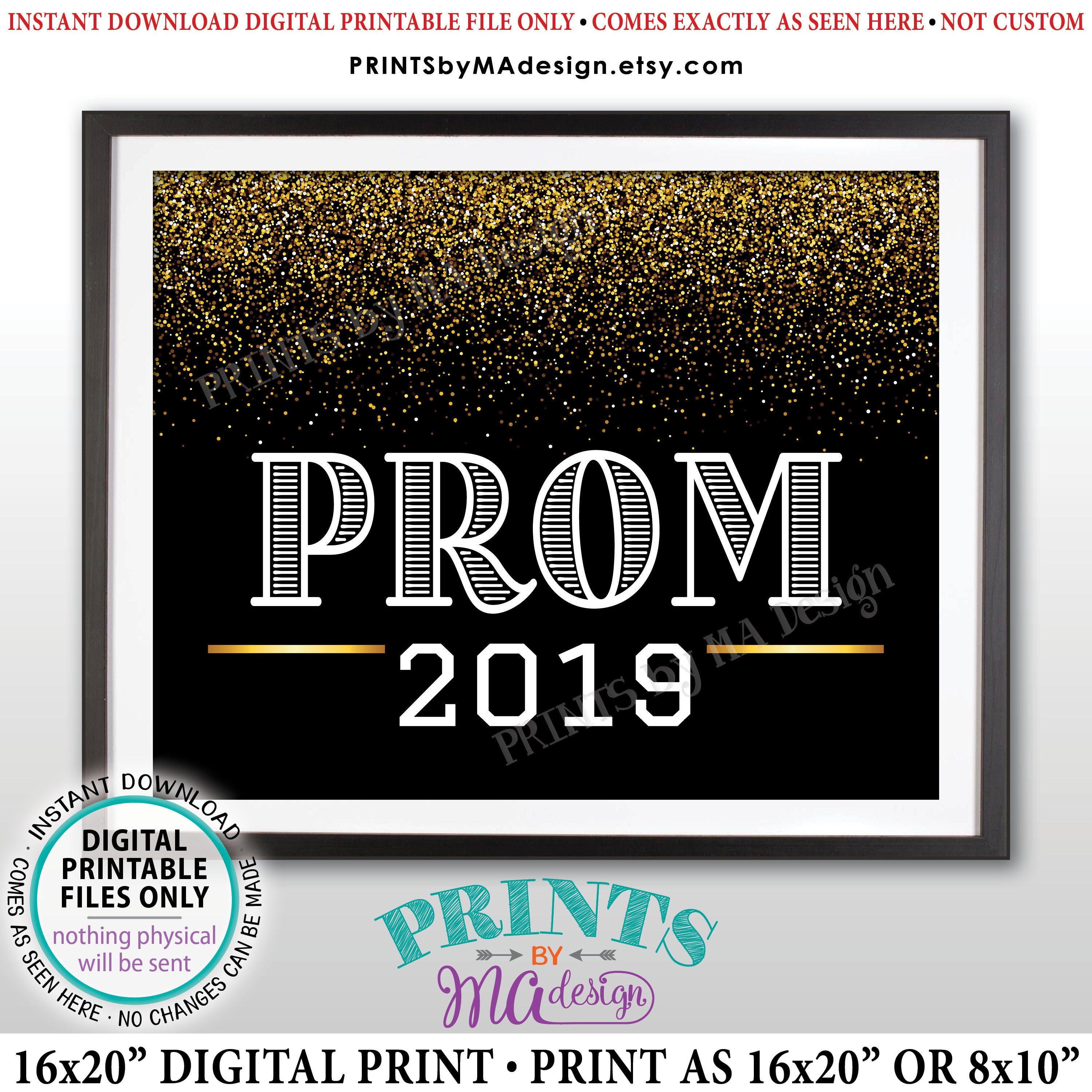 Prom 2019 Sign, Prom Photo Prop, High School Prom Decorations ...