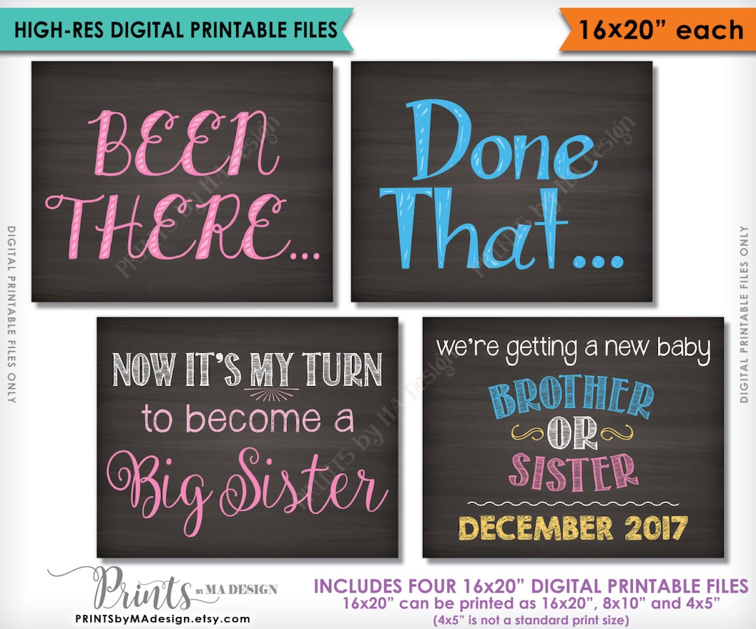 4th Baby Pregnancy Announcement Signs, Been There Done That Now It's My ...