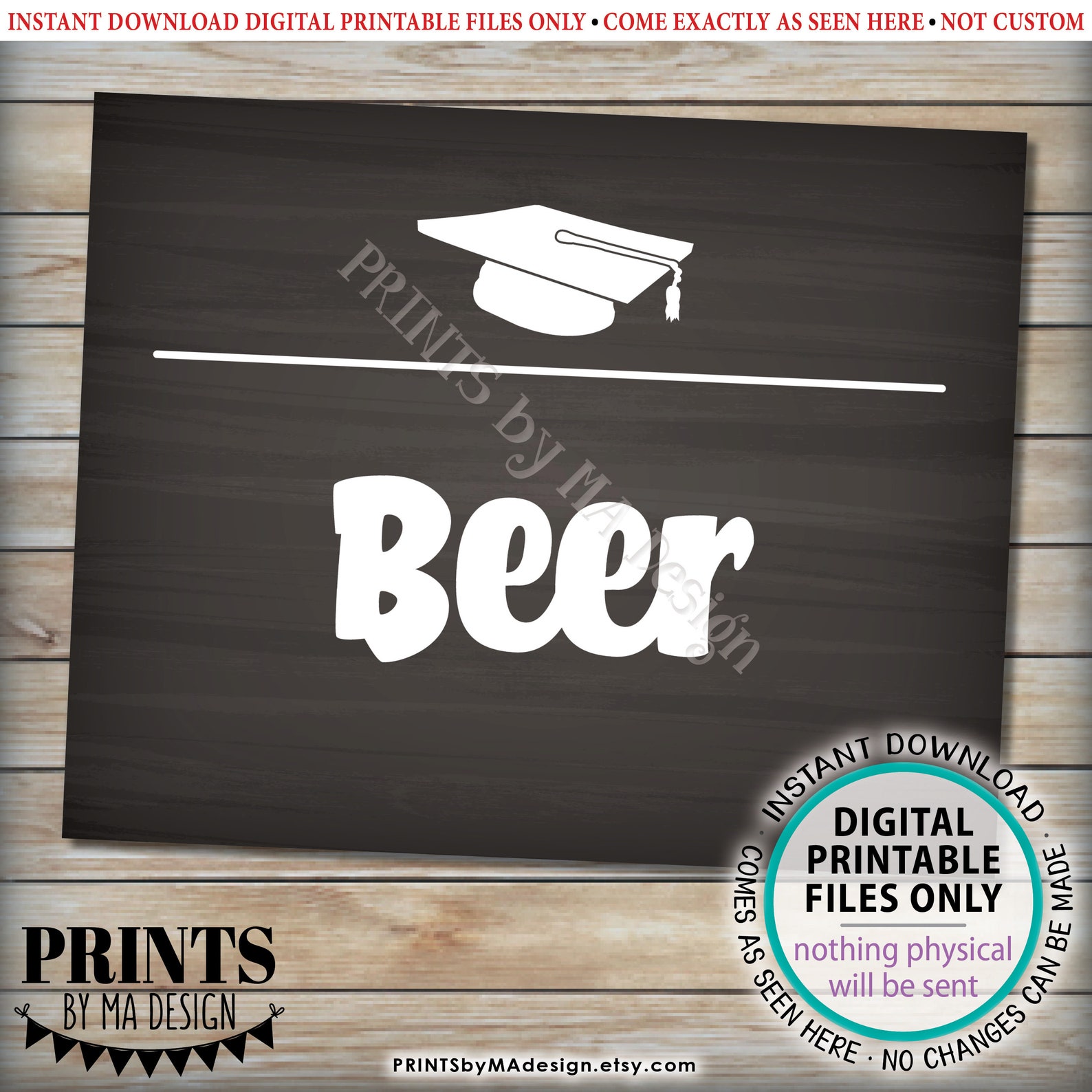 Beverage Station Signs, Graduation Party Drink Signs, Soda Juice Water ...
