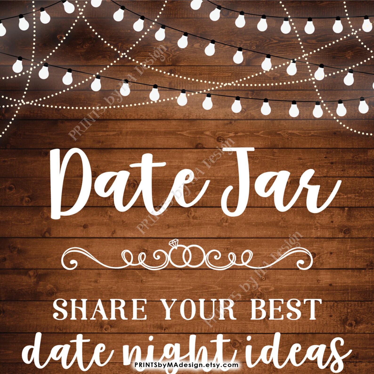 Date Jar Sign Share Your Best Date Ideas With the New Mr & | Etsy