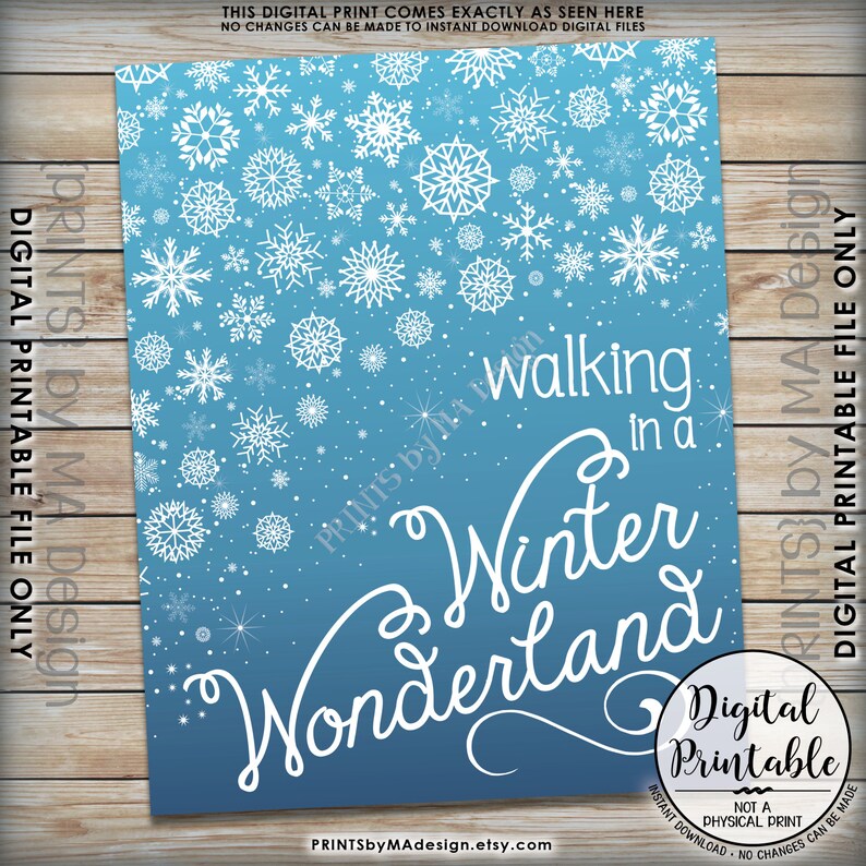 Walking in a Winter Wonderland Christmas Decoration Snowflakes | Etsy