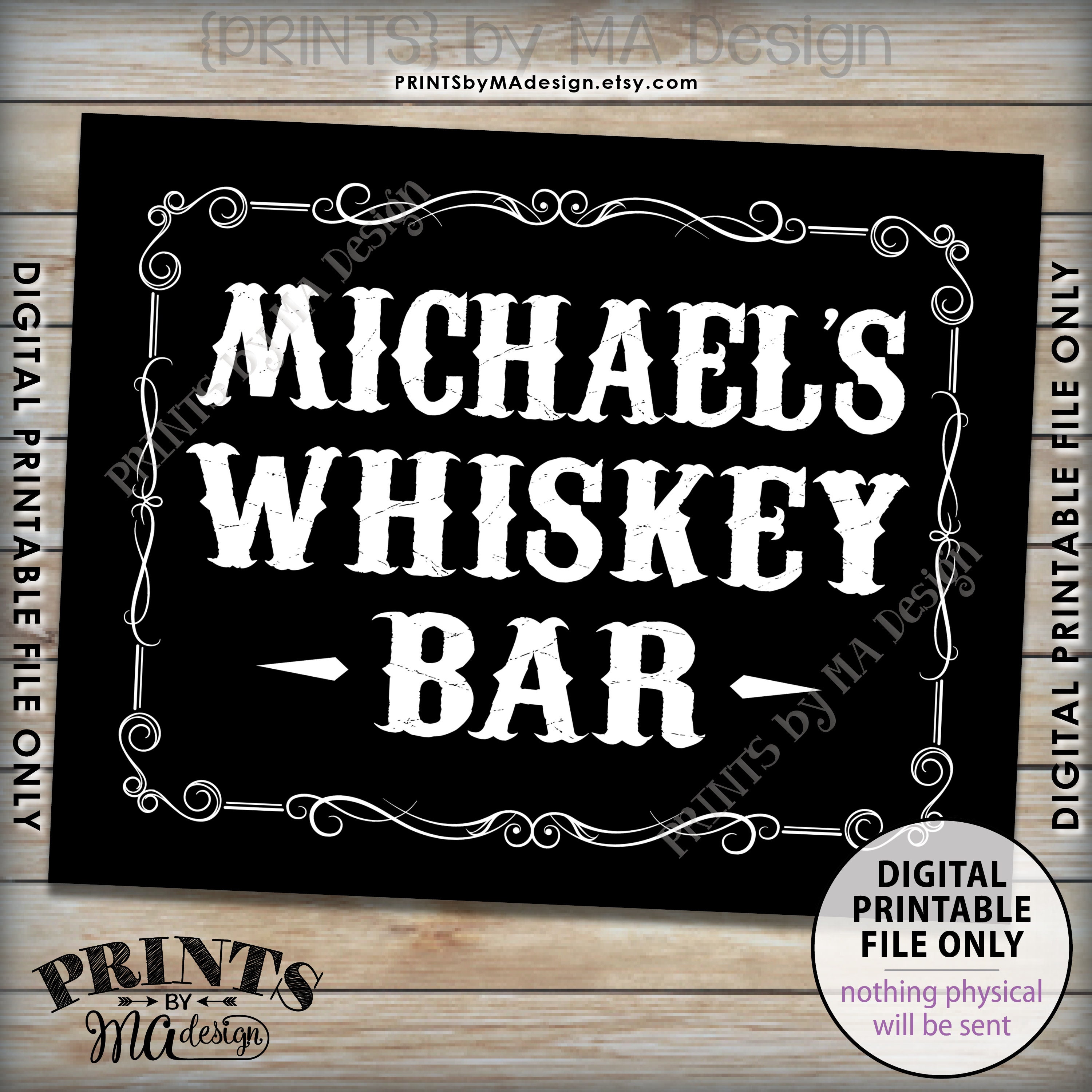 Whiskey Bar Sign, Alcohol Sign, Aged to Perfection, Better with Age ...