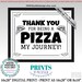 Graduation Party Pizza Sign, Thank You for Being a Pizza My Journey ...
