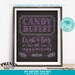 Candy Buffet Sign, Grab a Bag & Enjoy Some Treats Sign, Candy Bar ...