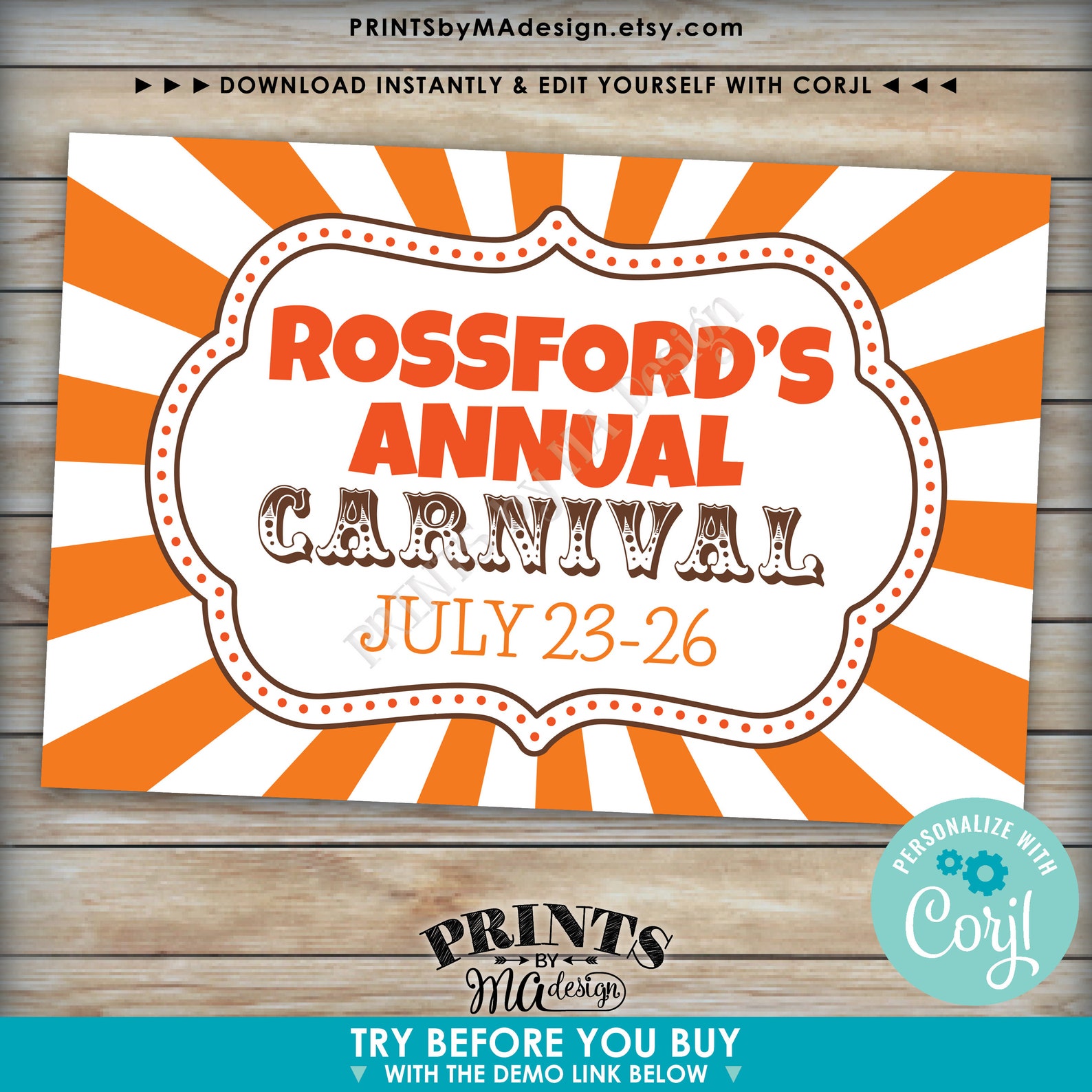 Custom Carnival Signs, Carnival Theme Party, Circus Birthday, Create up ...